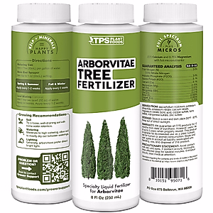 Arborvitae Tree Fertilizer for All Arborvitaes, Evergreen Shrubs and Thuja Trees, Liquid Plant Food 8 oz (250mL)