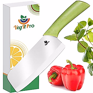 VegItPro 6.5" Vegetable Knife for Kitchen + Vegetable Cutting Knife +Sharp Chopping Knife +Made of all Natural and Recylable Materials + Blade Sheath
