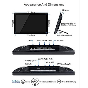 13.3inch Magic Mirror, Voice Assistant, Touch Control,Raspberry Pi 3A+ Inside,Transform to Mini-Computer