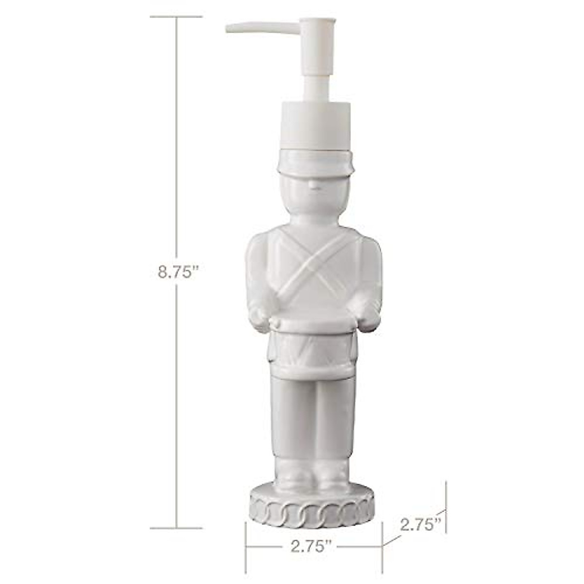 SKL Home Vern Yip Christmas Carol Soap Dispenser, White