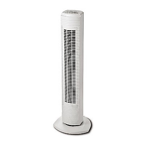 Holmes Oscillating Tower Fan with 3 Speed Settings, 31 Inch, White