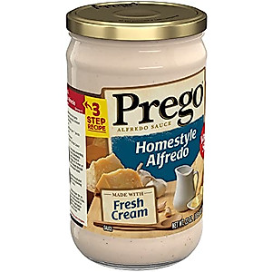 Prego Homestyle Alfredo Pasta Sauce, 22 oz Jar (Pack of 6)
