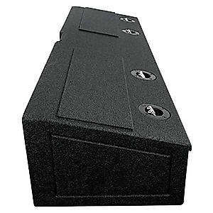 QPower QBFORDFF09408 8 Inch Quad Port Subwoofer Enclosure Box with Underseat Frontfire for Ford F150 Super Crew, and 250/350 Super Duty Trucks