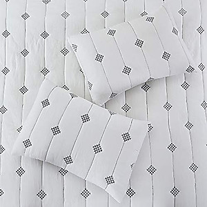 Amrapur Overseas 5-Piece Eve Embroidered Garment Washed Comforter Set Ivory Queen