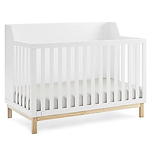GAP babyGap Oxford 6-in-1 Convertible Crib - Greenguard Gold Certified, Bianca White/Natural