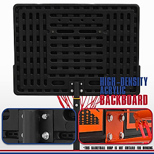 MoNiBloom Basketball Hoop Portable Height Adjustable Basketball Hoop Stand, 29" Backboard Basketball Goals Indoor Outdoor Garage, 5 to 7 Ft Adjustable Height Basketball Hoop for Youth Use, Black