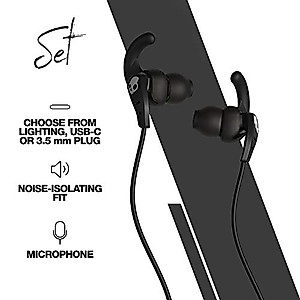 Skullcandy Set In-Ear Wired Earbuds, Microphone, Works with Bluetooth Devices and Computers - Black (Discontinued by Manufacturer)