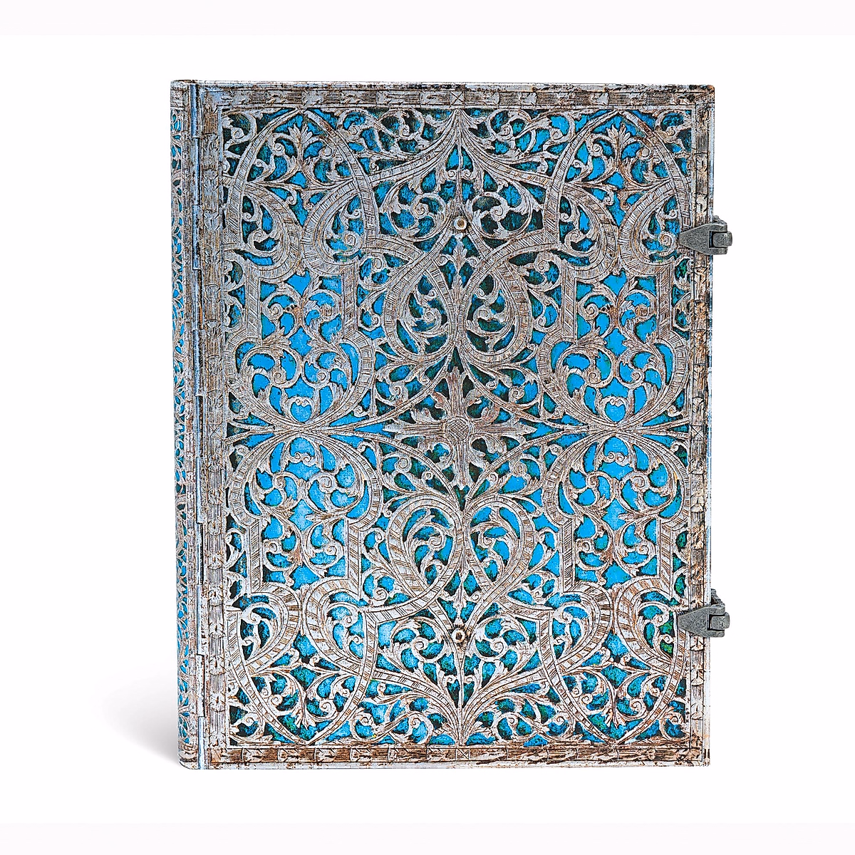 Maya Blue Ultra Lined Hardcover Journal, 240pg, 120GSM by Paperblanks (Silver Filigree Collection)