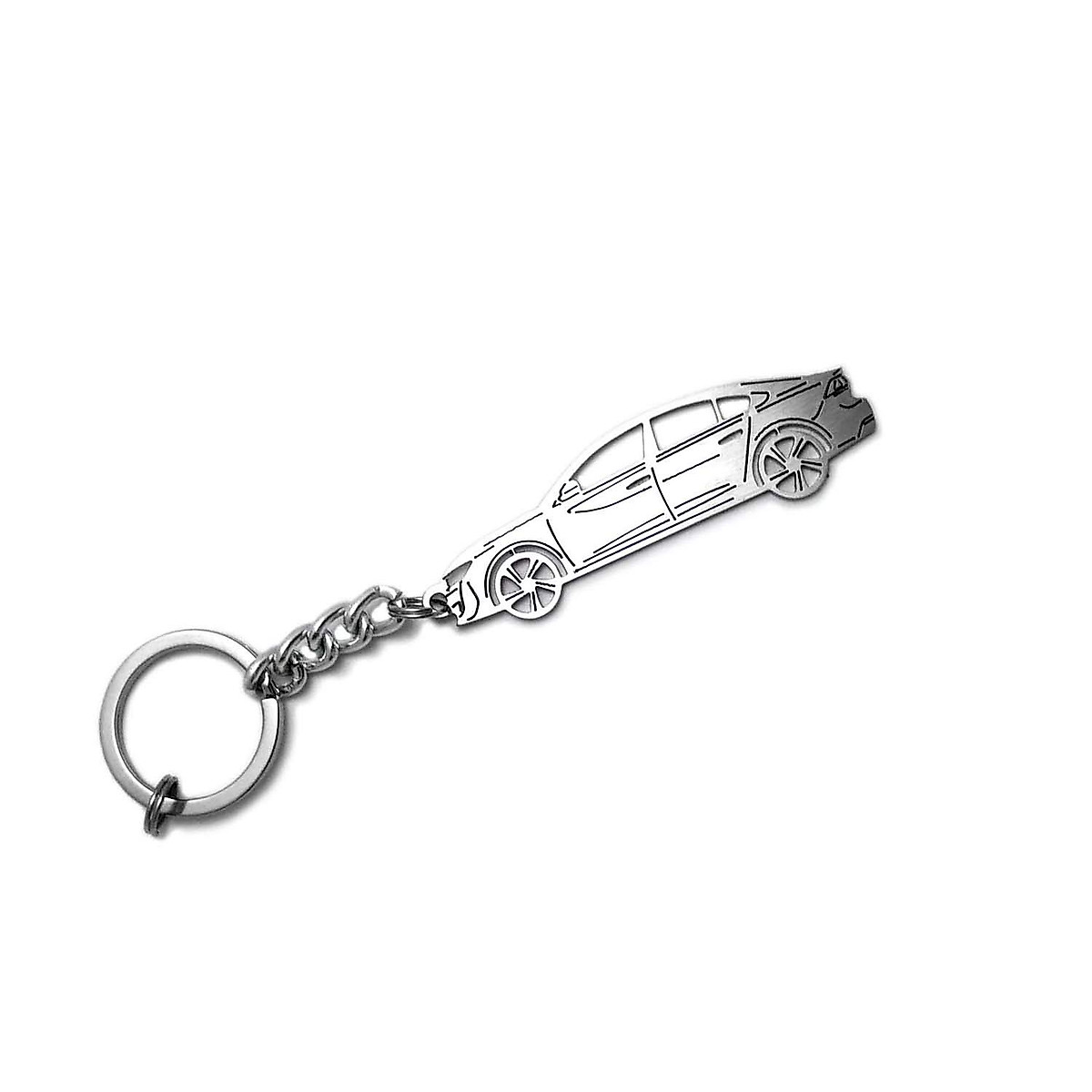 AWA Keychain With Ring For Peugeot 508 II Steel Key Pendant Chain Automobile Gift Car Design Accessories Laser Cut Home Key