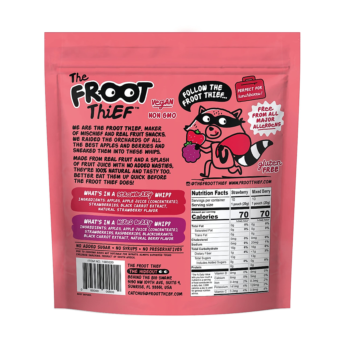 The FROOT Thief Real Fruit Whips 20Ct, 1.06 Lbs