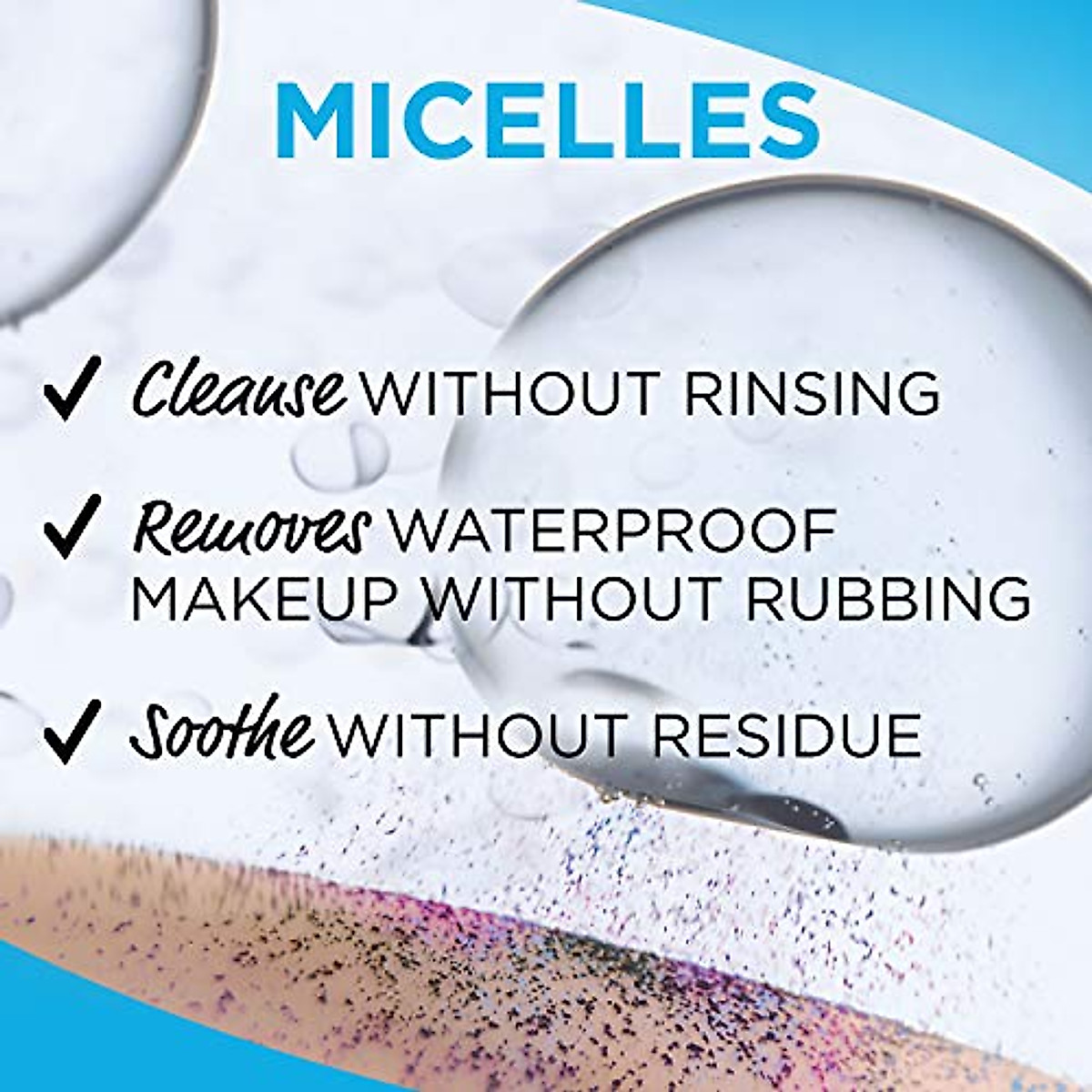 Garnier Micellar Facial Cleanser & Makeup Remover Wipes for Waterproof Makeup (25 Wipes), 2 Count (Packaging May Vary)