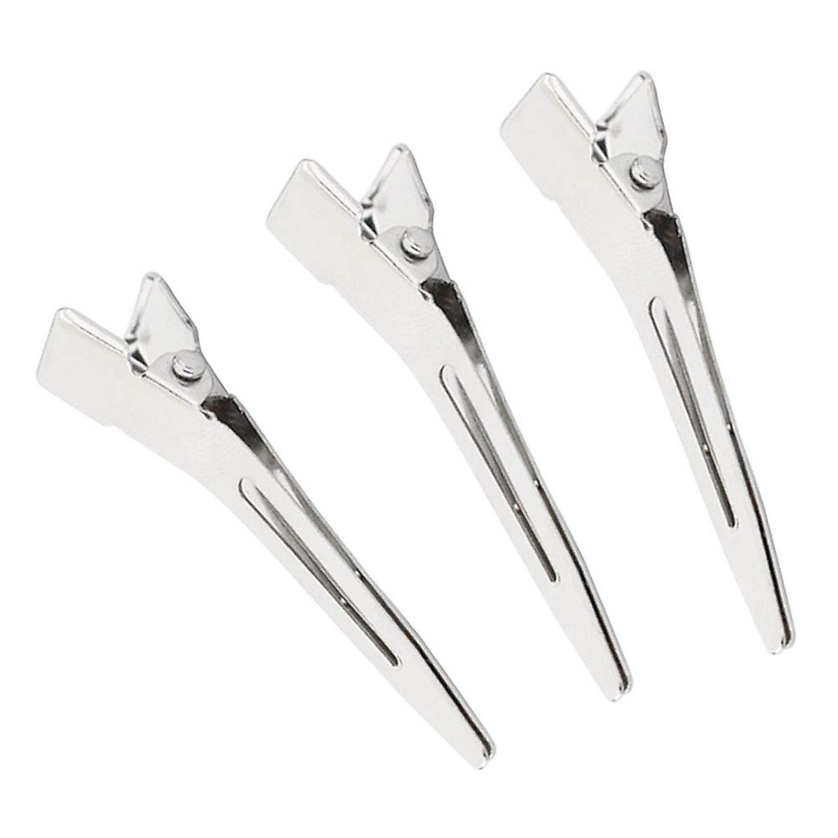 50 Pcs Alligator Curl Clips, Bantoye 1.8 Inch Single Prong Clips Hair Accessories for Hair Styling, Hair Coloring, Silver