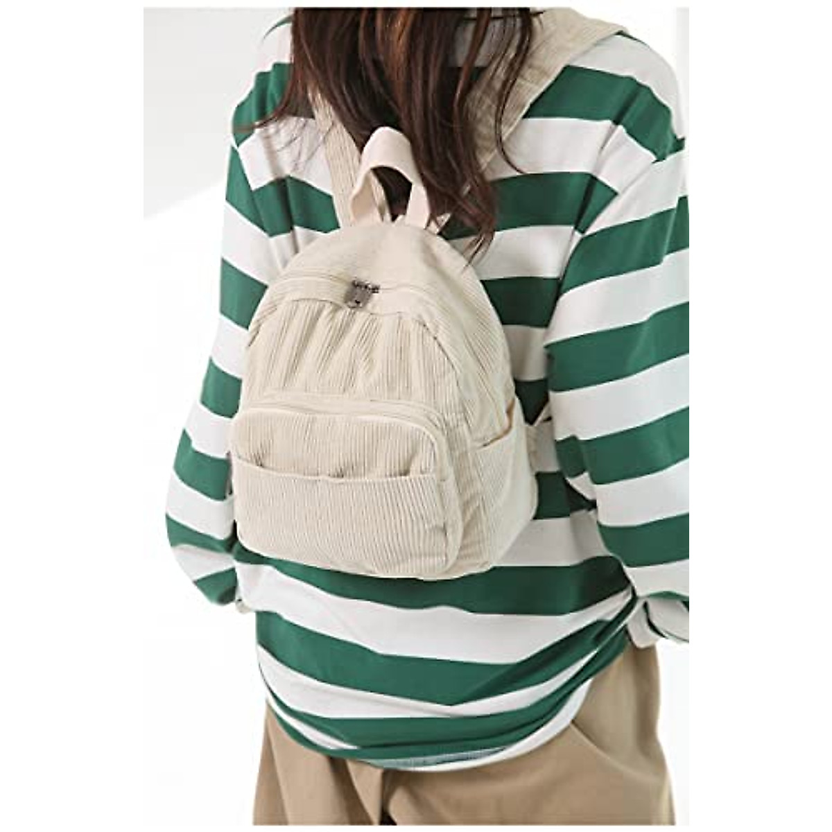 GGOOB Small Backpack Purse for Women Womens Backpack Purse for Women Mini Backpack Purse Aesthetic Purse (White)