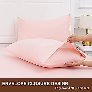 Overket King Sheet Set Ultra Soft King Bed Sheets 1800 Series Luxury Cooling Sheets-100% Microfiber-Breathable-Wrinkle Free - King Size Rose-6PC