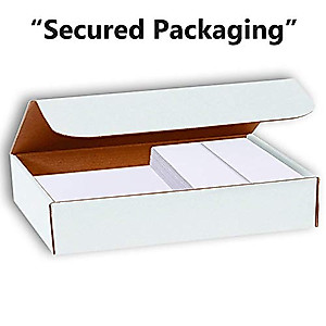 Hamilco Card Stock Folded Blank Cards with Envelopes 5x7 - Scored White Cardstock Paper 80lb Cover - 100 Pack