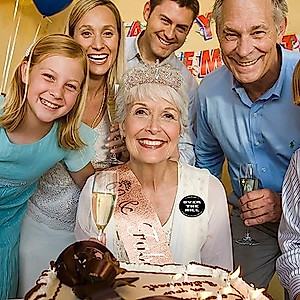 TOBATOBA 60th Birthday Decorations Women, Rose Gold Birthday Sash Birthday Tiaras and Crowns for Women, 60 and Fabulous Birthday Decorations for Women, 60th Birthday Gifts Women Birthday Party Favors