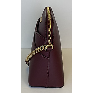 Michael Kors MICHAEL Michael Kors Jet Set Travel MD Dome XCross Crossbody bundled with SM TZ Coinpouch Purse Hook (Merlot)