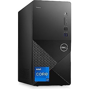 Dell Vostro 3910 Business Desktop Computer, 12th Gen Intel Core i7-12700 Processor, 32GB DDR4 RAM, 512GB NVMe SSD + 1TB HDD, WiFi 6, DVD-RW, Display Port, HDMI, SD Card Reader, Windows 11 Pro, Black