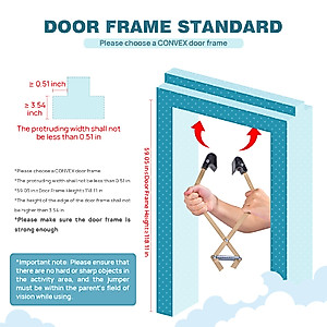 Baby Doorway Jumper, Baby Jumper for Indoor/Outdoor Play, Doorway Jumper for Baby with Adjustable Strap, Easy to Assemble & Store(Ideal Gift for 6-24 Months)