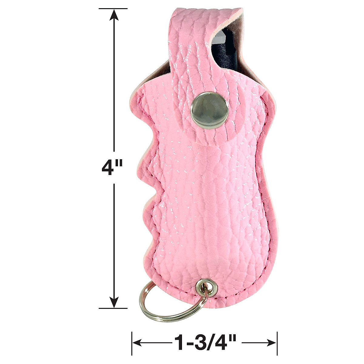 Pepper Defense 1/2 oz. Pepper Spray with Grip Holster and Keychain Attachment - Safety Twist Lock Glow Trigger - Maximum Strength 10% OC Formula - Self Defense Personal Protection (Pink 1-Pack)