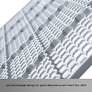 HQ4us Dog Grass pad with Tray Large Dog Litter Box Toilet 34”×23”, 2×Artificial Grass for Dogs,Pee pad, Realistic, Bite Resistance Turf, Less Stink, Potty for Balcony,