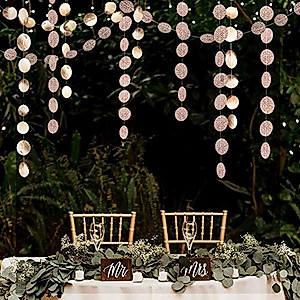 Glitter Circle Dot Garland Kit for Party Decorations Hanging Circle Banner Streamer Backdrop Decor for Wedding Birthday Bday Engagement Bridal Shower Bachelorette Ramadan EID Graduation Party Supplies