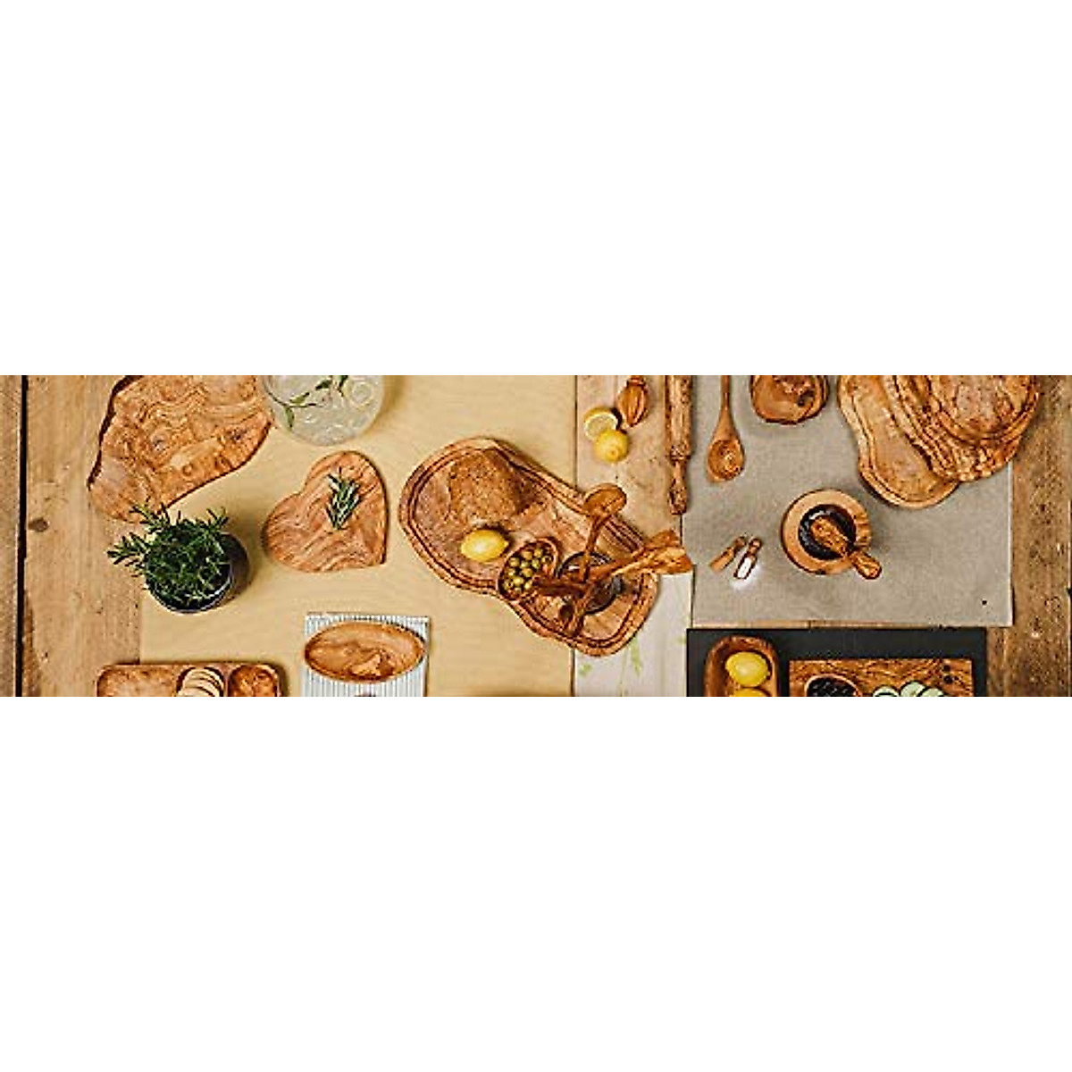 Naturally Med - Olive Wood Cutting Board/Cheese Board - 16 inch