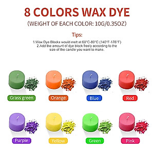 Candle Making Kit for Adults, Candle Making Supplies, Soy Wax Candle Making Kit for Making Soy Candle,Soy Wax for Candle Making,Candle Soy Wax Kit Including Candle Wax Dyes,Candle Wicks,Wick Stickers