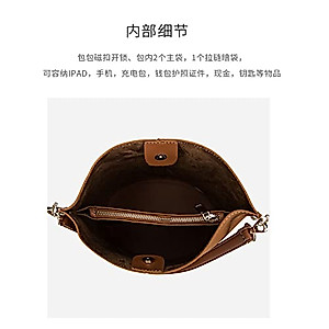 Bucket Bag for Women, Leather Bucket Designer Handbag Purses, Lady Totes Hobo Bags, with Shoulder Strap, for Work Daily