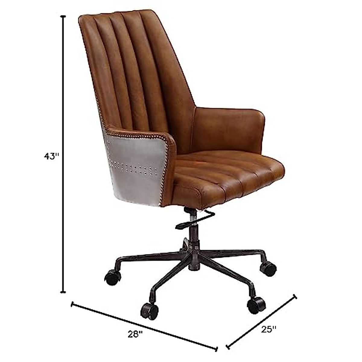 Acme Furniture Salvol Office Chair, Silver