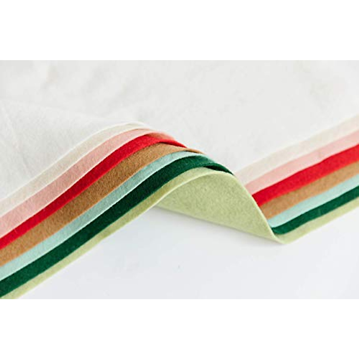 Kimberbell Embroidery Felt Sheets, 3PC Bundle - Cherry Red, Pistachio & Antique White, Ea. Sheet 12 in x18 in, Thickness 1.4 mm, Kimberbellishments, Premium Polyester, Iron-Friendly & Machine Washable