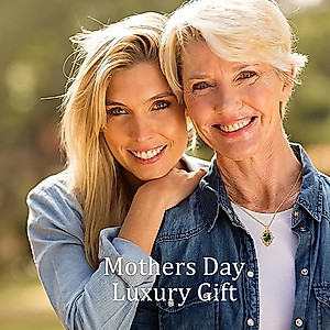 DAZLIME Birthstone Gold Necklace for Women,crystal necklace,Delicate Handmade Vintage Gold Plated pendant necklace, Personalized Jewelry Gifts for Women, Friend, Lover, Mother, Grandmother