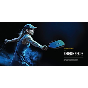 Paddletek Phoenix Genesis - Professional Pickleball Paddles with Honeycomb Core – Polycore & Fiberglass Epoxy Surface - High Tack Performance Grip – 7.4 oz to 7.8 oz – USAPA Approved (Purple)