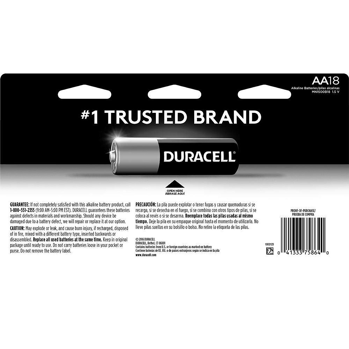 Duracell Coppertop Alkaline AA Battery (18-Pack)