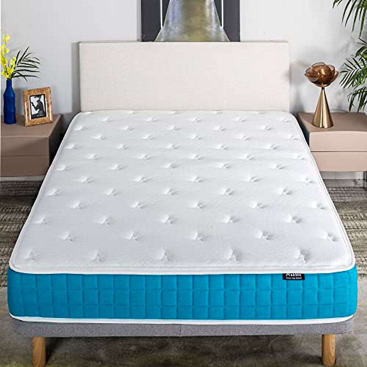 Askme King Mattress 10 Inch Hybrid Mattress Bed in a Box,Medium Firm Cooling Gel Memory Foam Mattress with Individually Wrapped Pocket Coils for Motion Isolation and Pressure Relief, CertiPUR-US