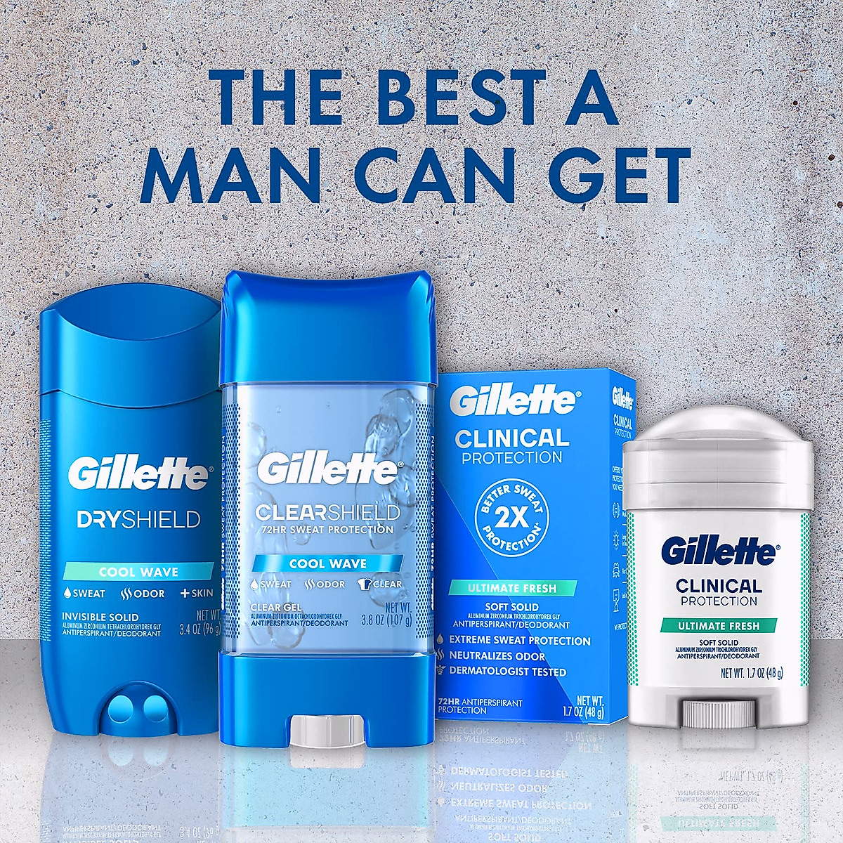 Gillette Antiperspirant and Deodorant for Men, Clear Gel, Artic Ice, 3.8oz