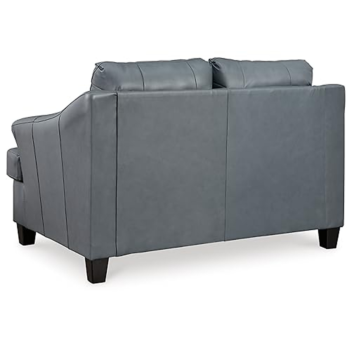 Signature Design by Ashley Genoa Contemporary Leather Match Loveseat, Blue