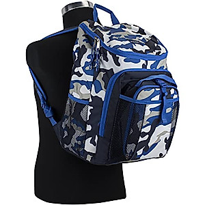 FUEL Top Loader Backpack & Lunch Bag Bundle - Blue/White/Gray Camo