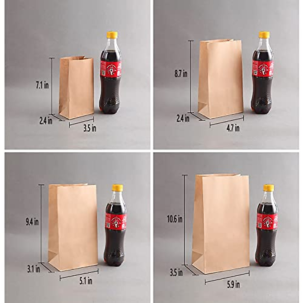KEYYOOMY 50 CT Red Paper Party Favor Bags Biodegradable Kraft Paper Bags Paper Lunch Bags