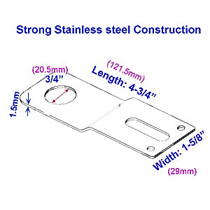 UngSung Fender Mount Antenna Bracket 3/4 inches Hole Stainless Steel for CB UHF VHF Ham NMO Antenna Mount Between Vehicle Hood and Fender