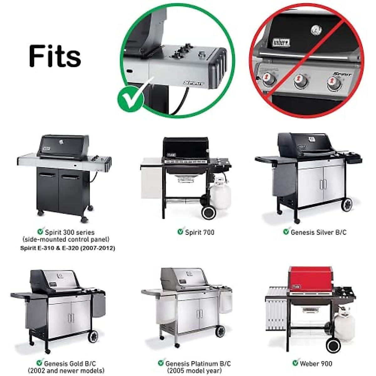 QuliMetal 7536 7537 22.5" Flavor Bars for Weber Spirit 300 Series(Side Control Panel), Spirit 700, Genesis Silver Gold Platinum B/C, Weber 900 Grills, Porcelain Steel Heat Plates for Weber 65903