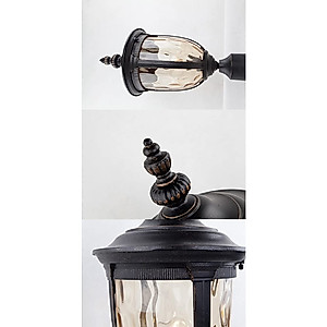 Post Lights Outdoor Post Light Post Cap Lights Outdoor Garden Lamp Warm White Post Pillar Lamp IP23 Waterproof Modern Post for Patio Fence Villa (Large) (Large)