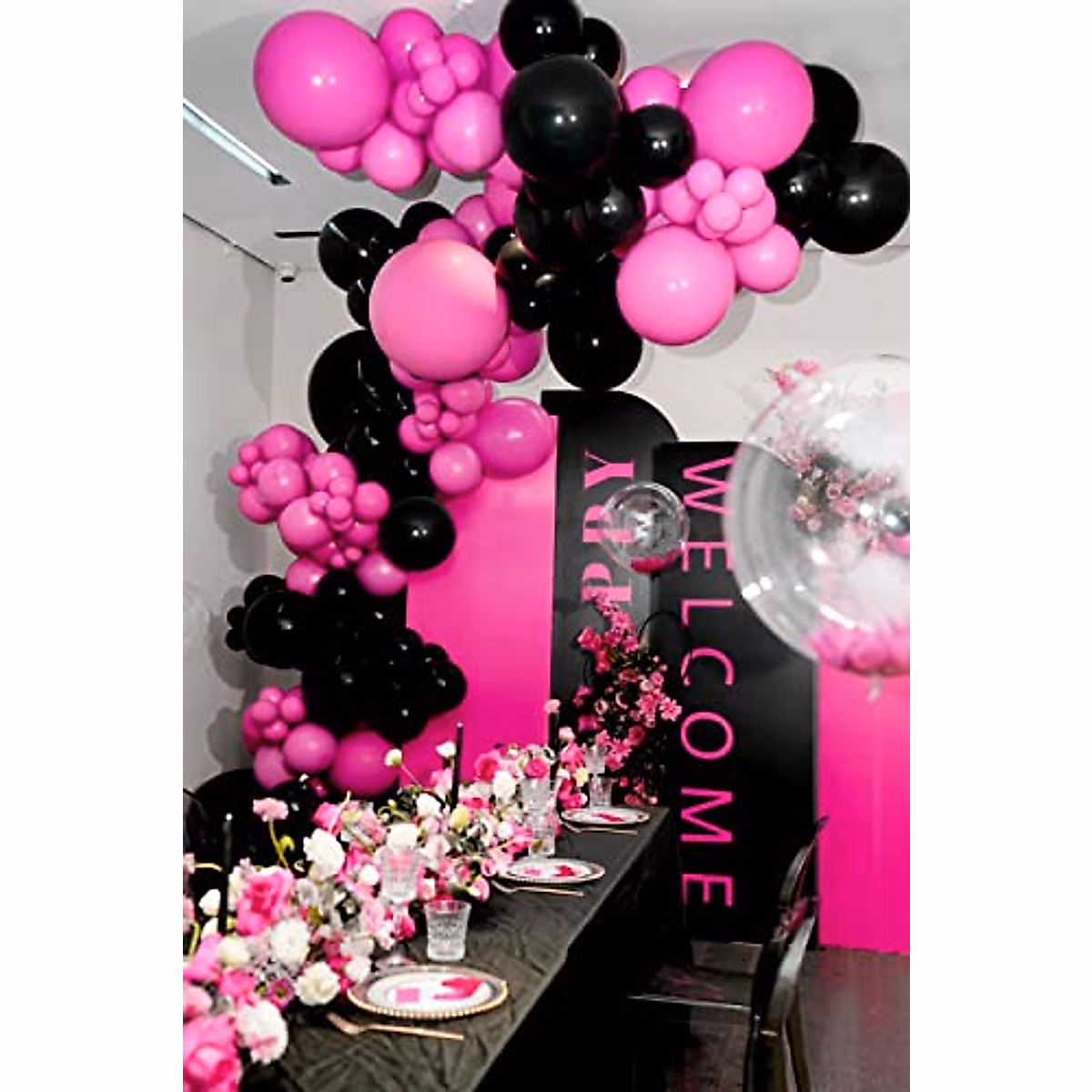 132pcs 5inch Hot Pink Balloons, Small Latex Balloons for Birthday Party Baby Shower Wedding Bride Decorations