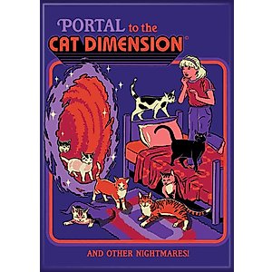 Ata-Boy Steven Rhodes Portal to The Cat Dimension 2.5" X 3.5" Magnet for Refrigerators and Lockers