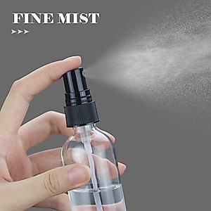 Wedama 4 oz Mini Glass Spray Bottles, Empty Small Spray Bottles with Funnel Dropper, Fine Mist for Hair, Travel, Plants, Cleaning Solutions and Skin Care (4 Pack Clear)