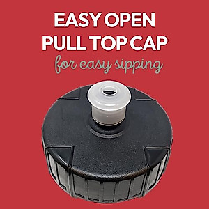 50 Strong Kids Water Bottle | 22 oz. BPA- Free Sports Squeeze Water Bottles with Pull Top Cap |Perfect Water Bottle for School | Reusable & Durable for Boys & Girls | Made in USA