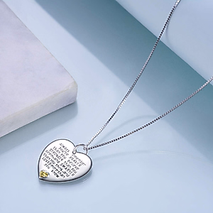 YFN Sterling Silver Always Remember You are Braver Than You Believe Jewelry Pendant Necklace Inspirational Gifts (November)
