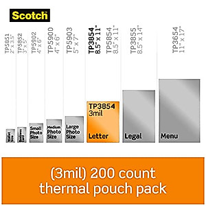 Surebonder Cordless Hot Glue Gun, High Temperature, Full Size & Scotch Thermal Laminating Pouches, 200-Pack, 8.9 x 11.4 Inches, Letter Size Sheets, Clear, 3-Mil (TP3854-200)