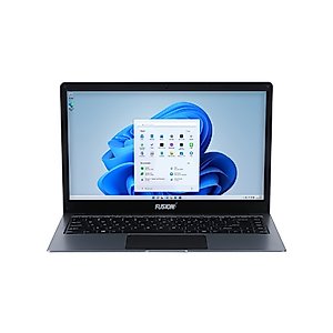 Fusion5 14.1 Inch A90B+ Pro 128GB Windows 10 Laptop - Windows 11 Compatible, 4GB RAM, 128GB Storage, Full HD IPS, Bluetooth, Dual Band WiFi Laptop, USB 3.0, Expandable Storage (128GB)