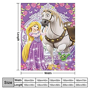 Cediyus Anime Princess Flannel Blanket - Cartoon Blanket Lightweight, Plush and Perfect for Girls and Women - 50"X40" All-Season Throw Blanket (40"x50")